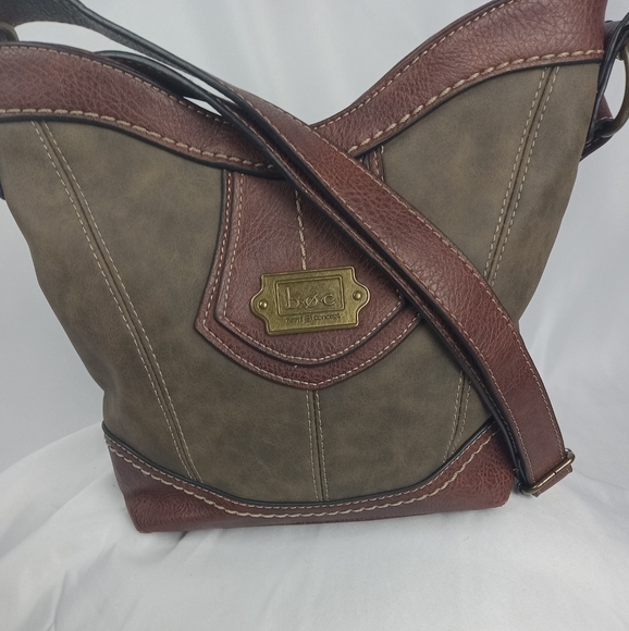 b.o.c. | Bags | Boc Born Concept Brown Faux Leather Crossbody Purse ...